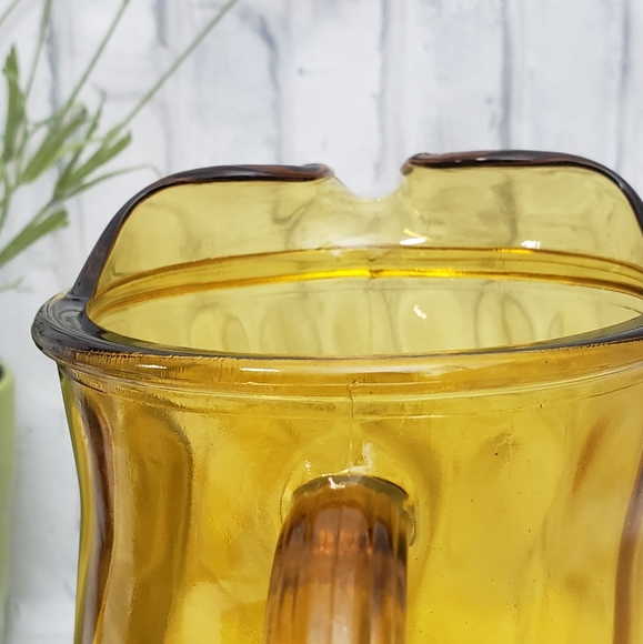 Unique Vintage | Kitchen | Vintage Amber Glass Pitcher | Poshmark